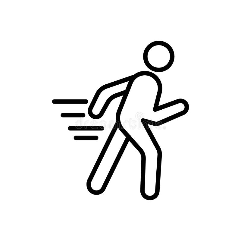 Man fast run icon stock vector. Illustration of male - 330178493