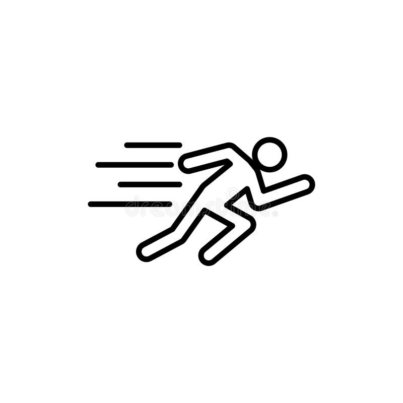 Man fast run icon stock vector. Illustration of person - 330249742