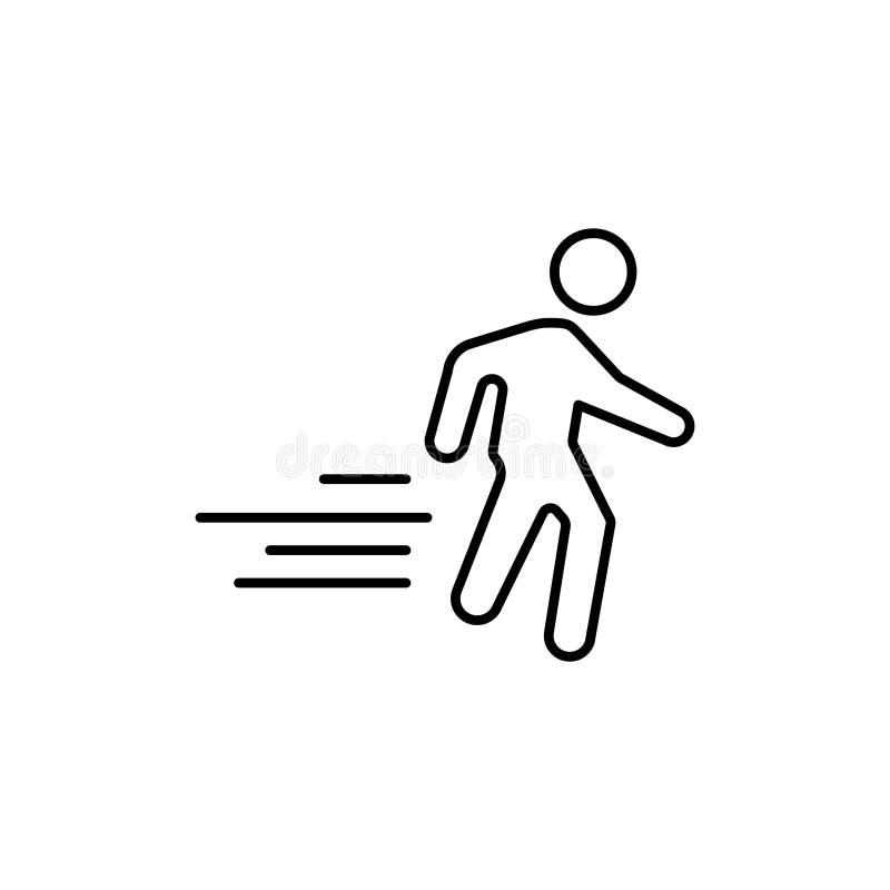 Man fast run icon stock vector. Illustration of marathon - 330168117