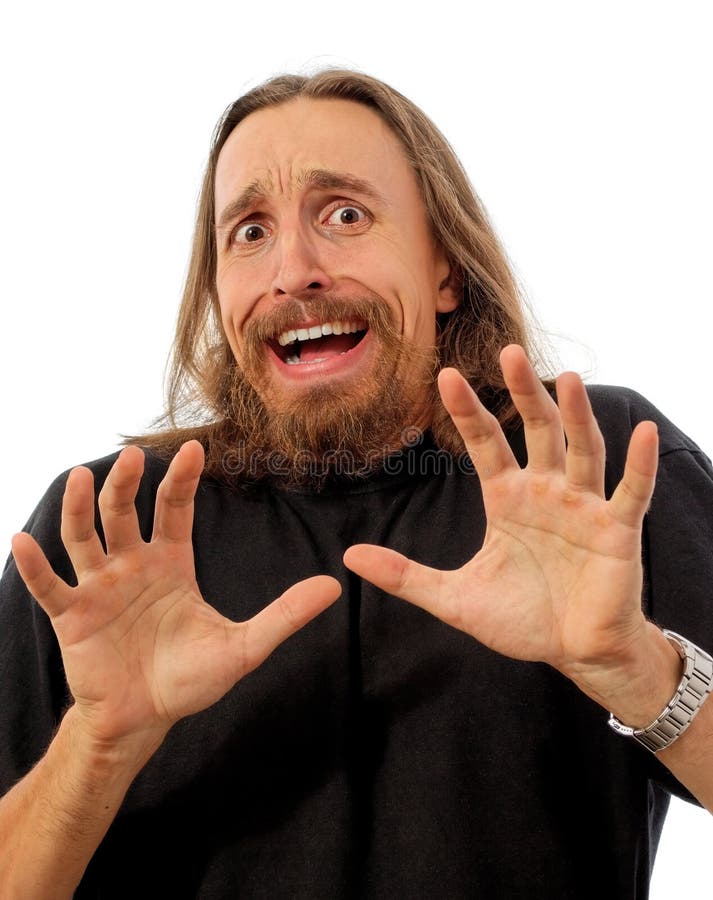 Man Screaming in Desperate Prayer Stock Image - Image of groovy, 1960: ...