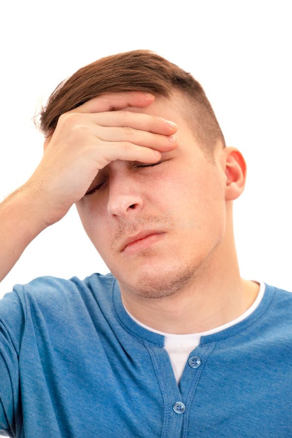 Man feel Headache stock image. Image of headache, pang - 179651661
