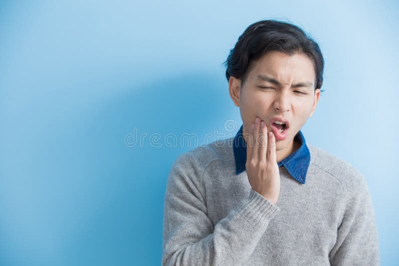 Man feel toothache stock photo. Image of pain, dentist - 81656288