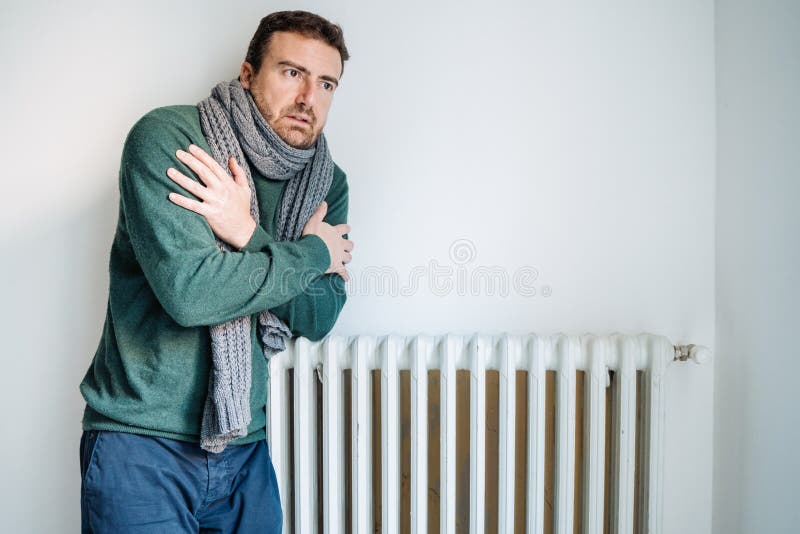 Man Feeling Cold, Lying in the Bed and Blowing His Nose Stock Image ...