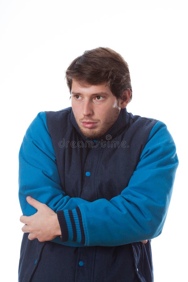 Man feeling cold stock image. Image of pensive, illy - 38848439