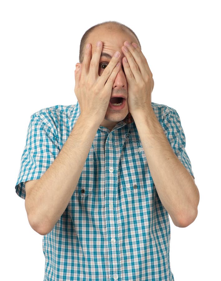Fear or Surprise Expression Stock Image - Image of male, emotion: 22784137