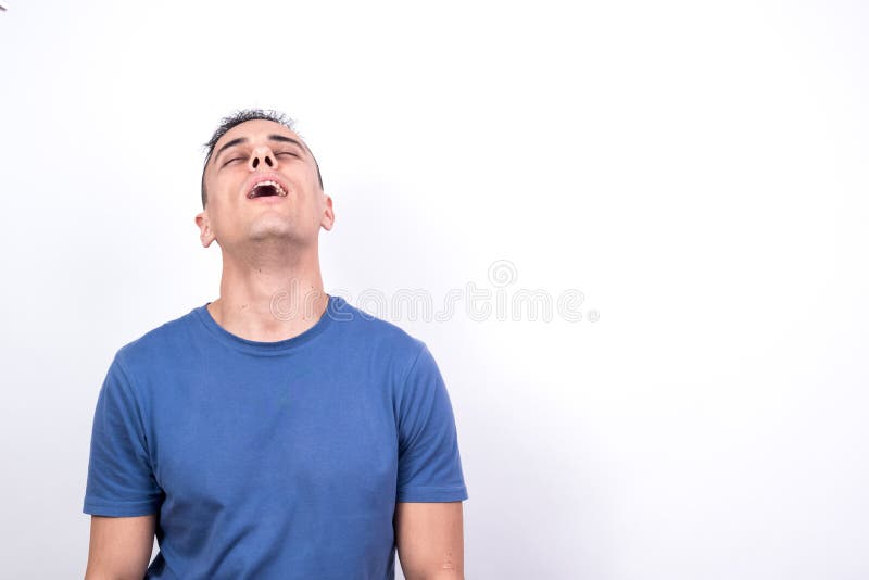 Man feeling pleasure stock image. Image of massage, sensation - 178686525