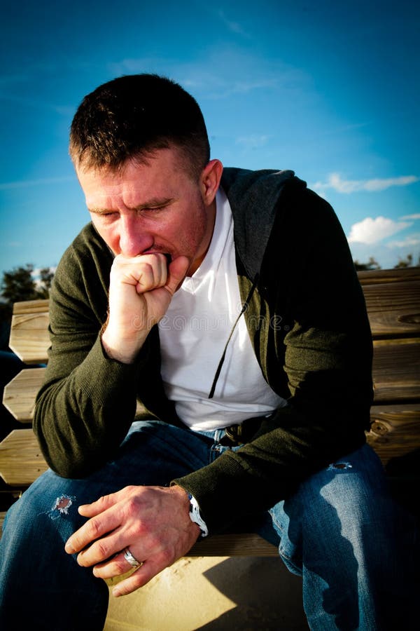 Man Feeling Stress stock photo. Image of alone, headache - 22743824