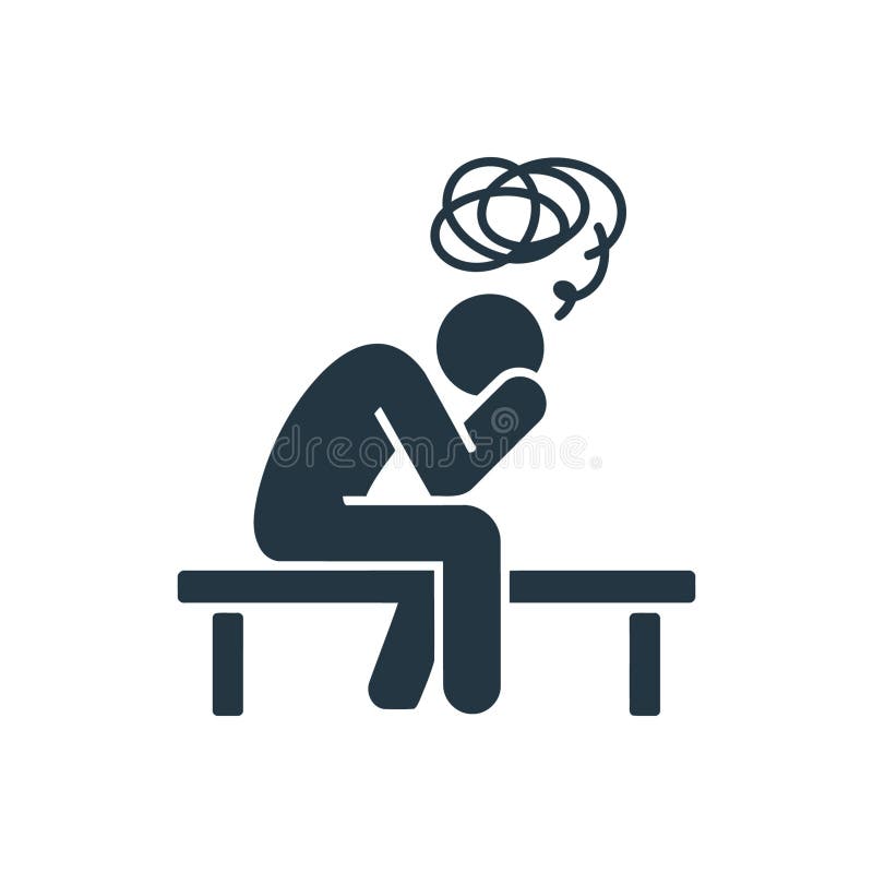 Man feeling stressed icon stock vector. Illustration of emotions ...