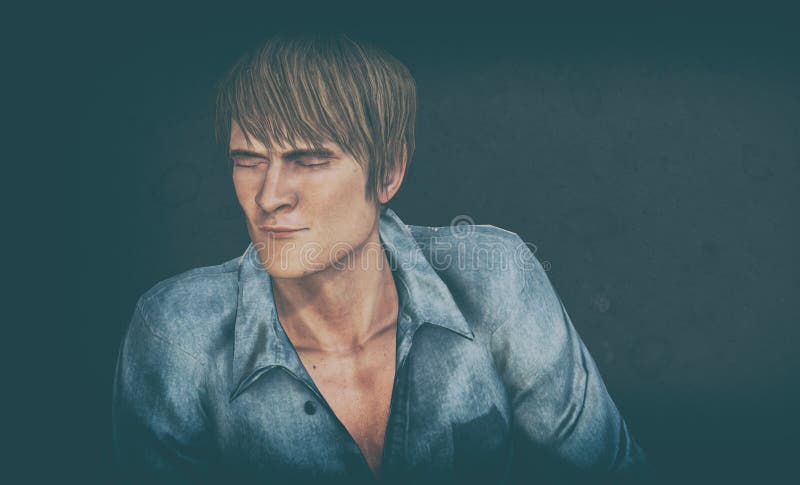 Man Feeling Strong, Victorious.artificial Intelligence Concept Stock ...