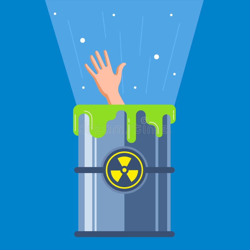 Radioactive Spill Industrial Workplace Hazards Vector Illustration ...