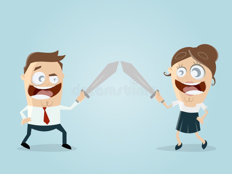 Businessman with a sword stock vector. Illustration of drawing - 32005246