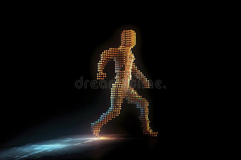 Pixelated Runner Stock Illustrations – 123 Pixelated Runner Stock ...