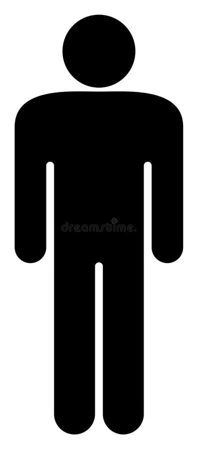 Man Figure Flat Icon Symbol Stock Vector - Illustration of humanity ...