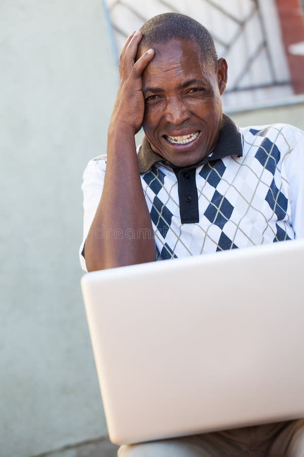 Confused man stock photo. Image of laptop, group, looking - 29064334