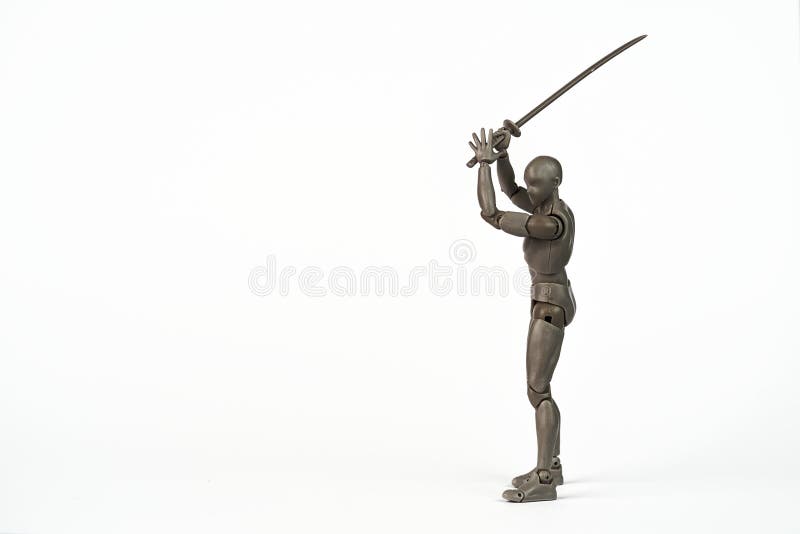 Man Figure with Sword. Action Concept Stock Image - Image of defense ...