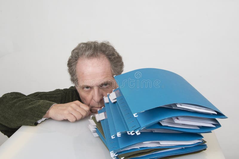 Man with Files stock photo. Image of people, work, concept - 47789640