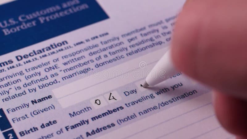 Customs declaration form stock footage. Video of duty - 149446390