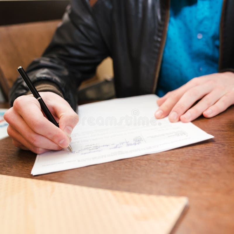 Document in hands stock photo. Image of training, occupation - 57950864