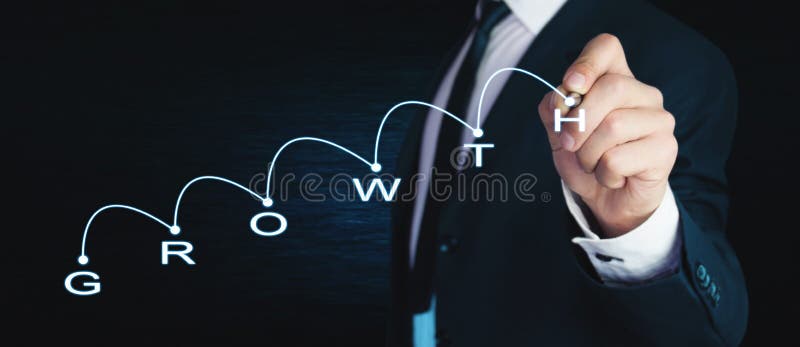 Man with Financial Chart. Growth Concept Stock Image - Image of success ...