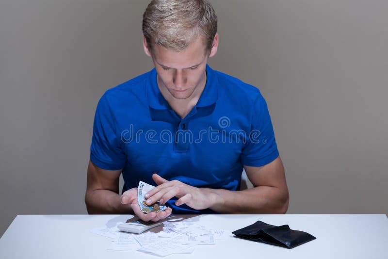 Man with Financial Problems Stock Image - Image of bankrupt, money ...