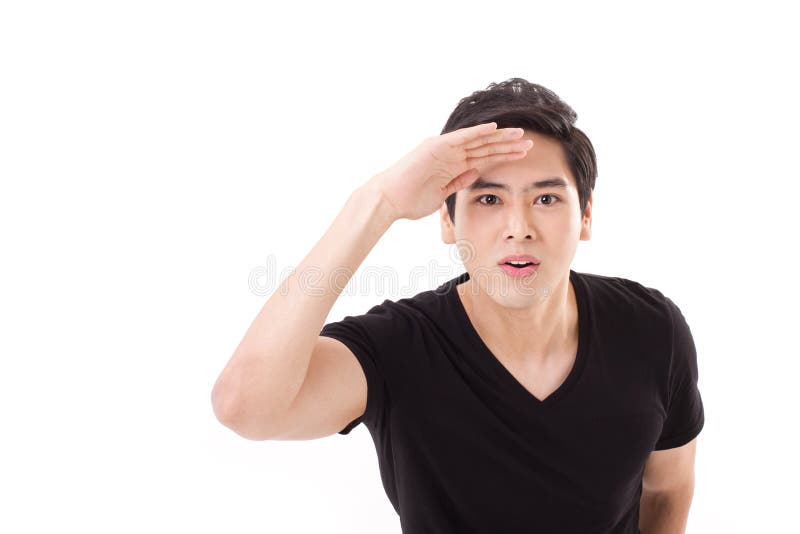 Man Finding, Looking, Searching Exploring Stock Image - Image of camera ...