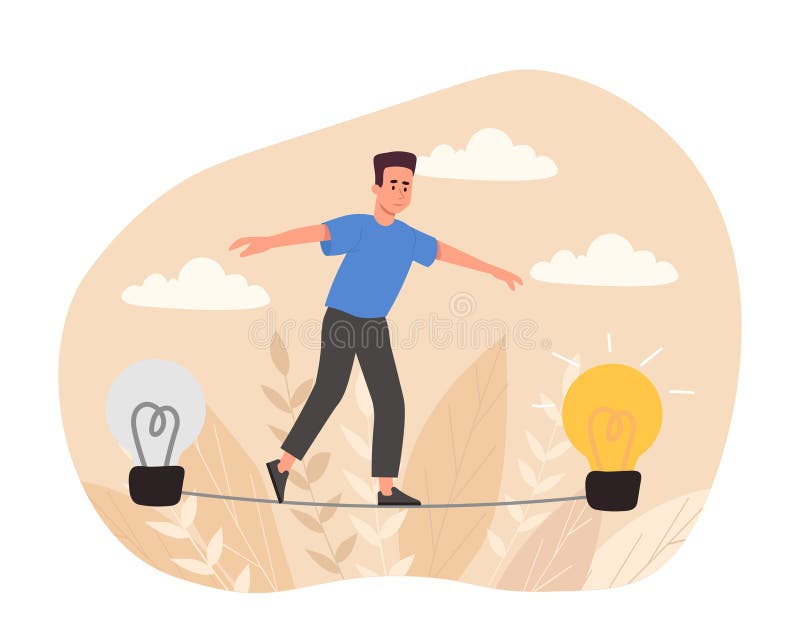 Man finding solution stock vector. Illustration of business - 242746982