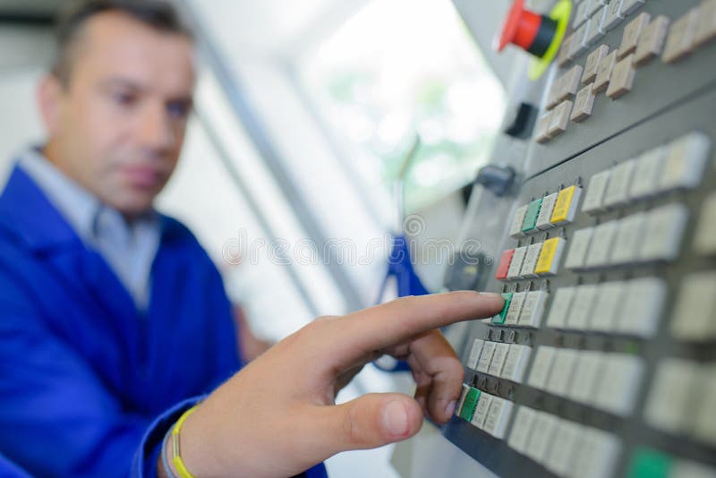 Man and Finger on Control Pad Stock Image - Image of watchful ...