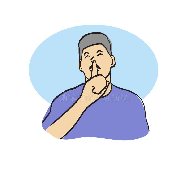 Shh Man Stock Illustrations – 340 Shh Man Stock Illustrations, Vectors ...