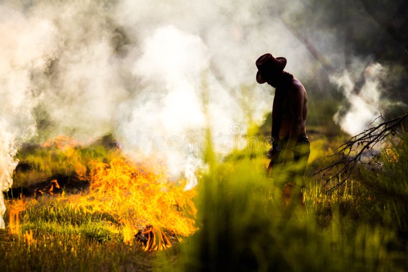 The man and fire stock photo. Image of fireplace, energy - 41040298