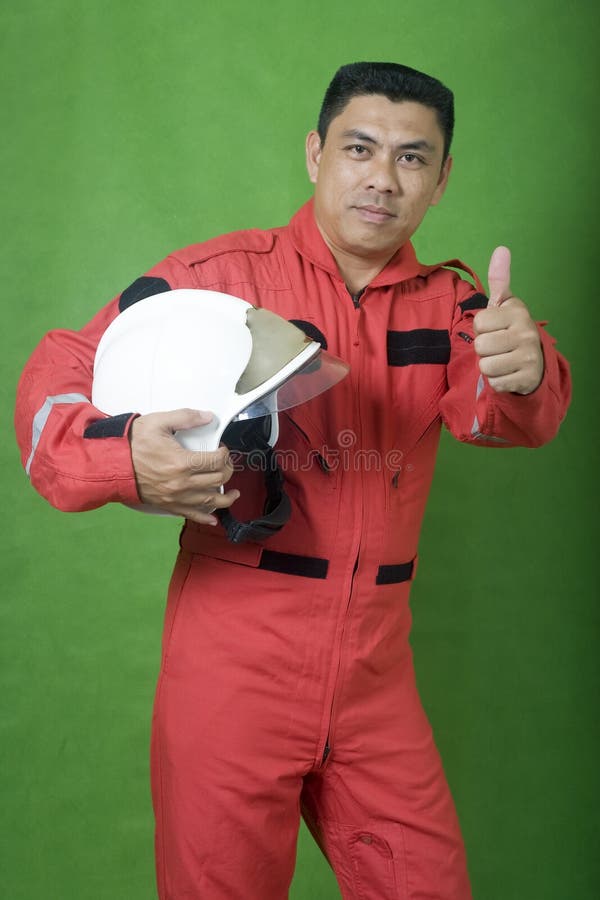 Man Firefighter stock image. Image of holding, occupation - 13101367