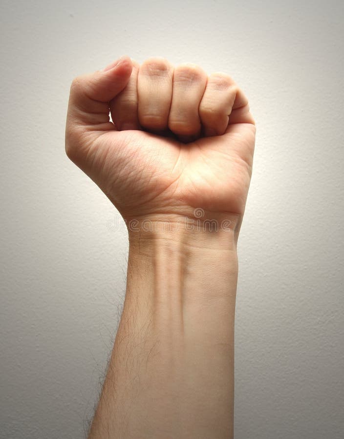 Man fist closeup stock photo. Image of human, sign, concept - 77547082