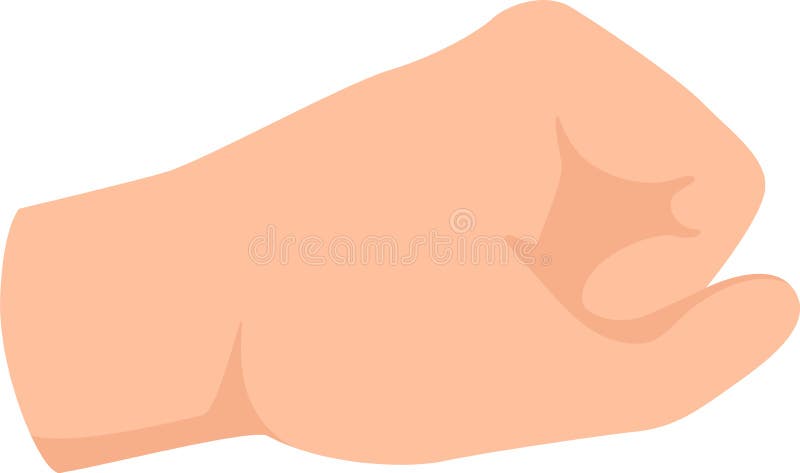 Man Fist Side View, Human Hand Position Stock Vector - Illustration of ...