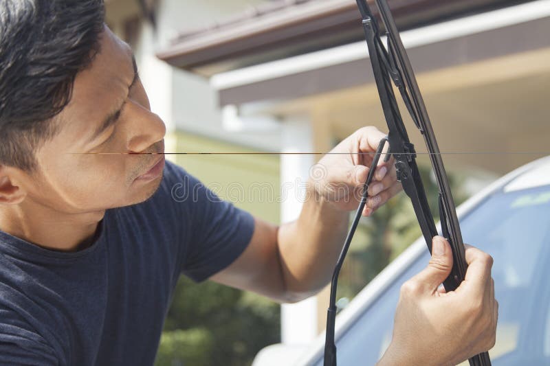 Man fixing a car stock image. Image of person, breakdowns - 183293077
