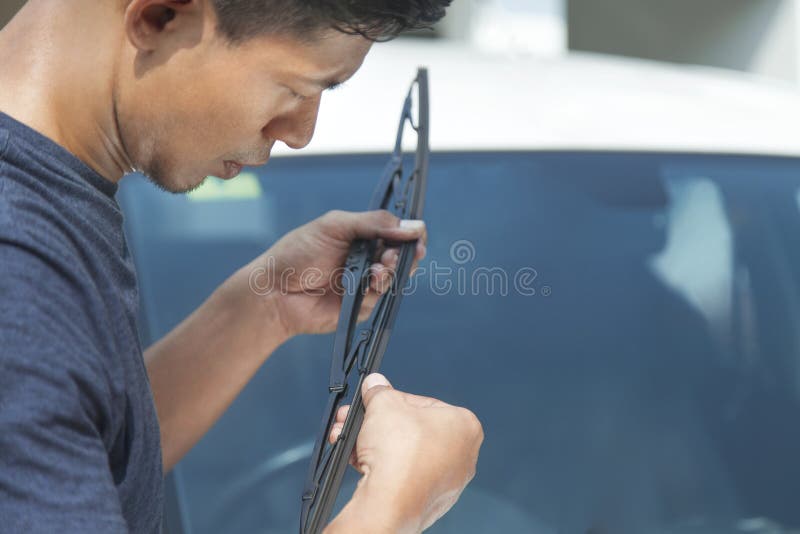 Man fixing a car stock photo. Image of traveling, automotive - 183293022