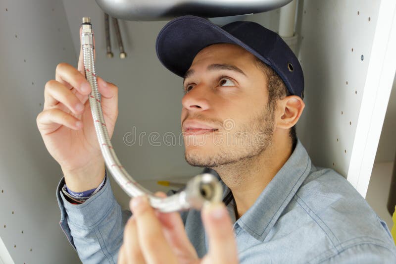 Automobile Mechanic Working in Garage Stock Photo - Image of engine ...