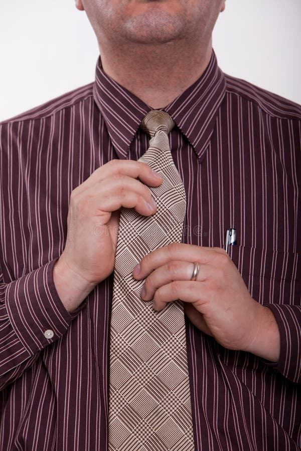 Man fixing tie stock photo. Image of personnel, person - 15596502