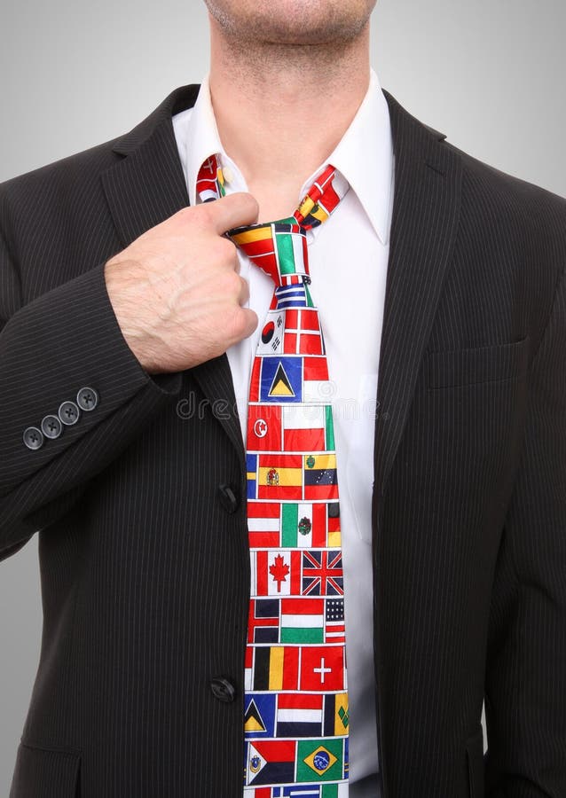 Man with Flag Tie stock image. Image of diverse, color - 17405913