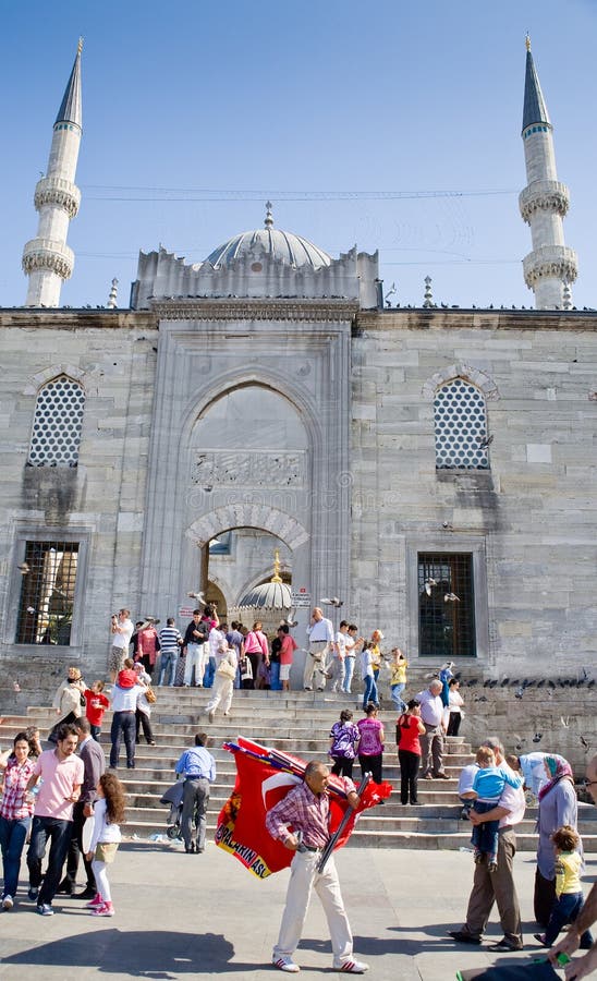 Man with Flags Near the New Mosque Editorial Photo - Image of capital ...