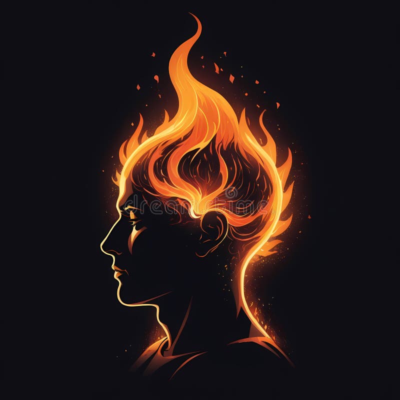 Cartoon Flaming Hair Stock Illustrations – 30 Cartoon Flaming Hair ...