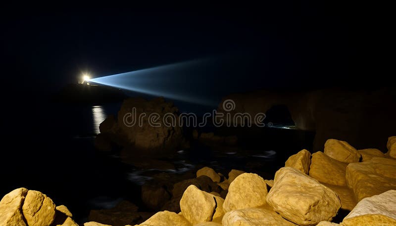 Man with Flashlight in Cave, Exploration and Adventure, Stock Photo ...