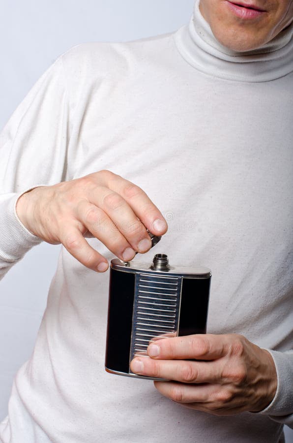 The Man with the Flask of Water Stock Image - Image of costume ...