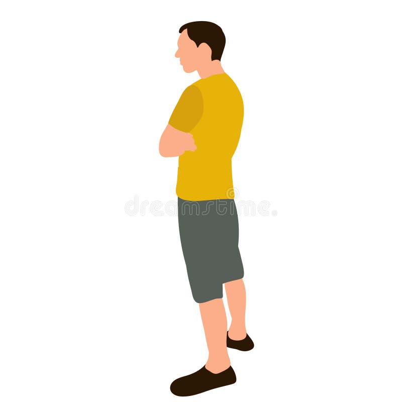 Man in Flat Design Isolated Stock Vector - Illustration of character ...