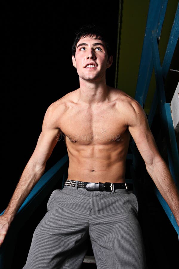 Man flexing his muscles stock image. Image of teen, strong - 7170071