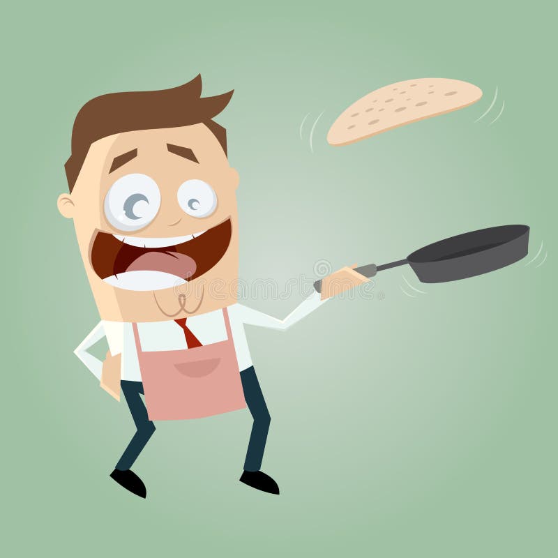 Man flipping a pancake stock vector. Illustration of food - 77005940 Man flipping a pancake stock vector. Illustration of food - 77005940