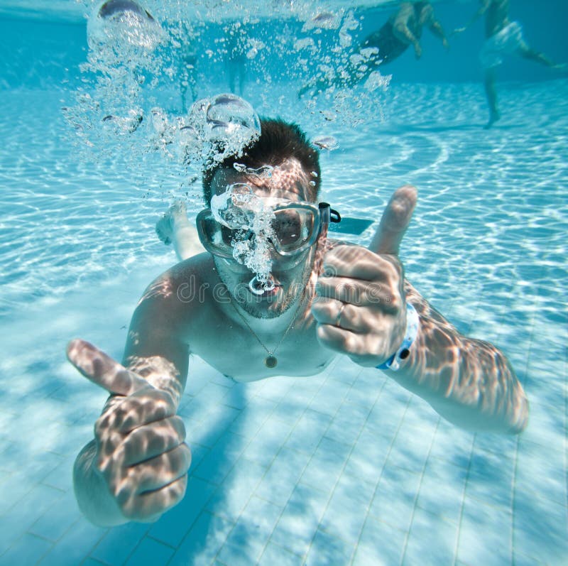 Man floats in pool stock image. Image of happy, activity - 20548025