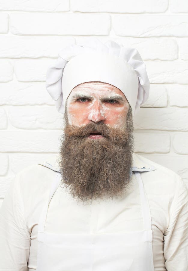 Man with flour on face stock image. Image of white, flour - 83022821