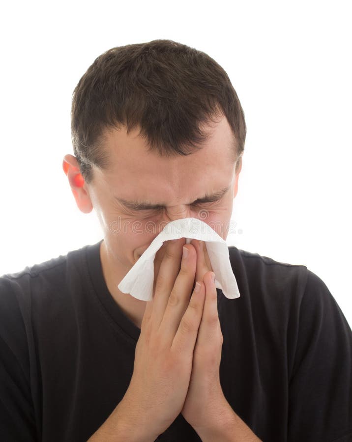 Man with a flu stock photo. Image of black, handsome - 21915794