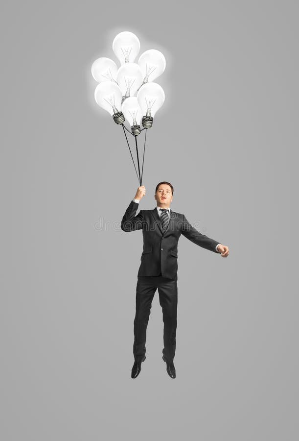 Man flying stock photo. Image of concept, hand, career - 34532430