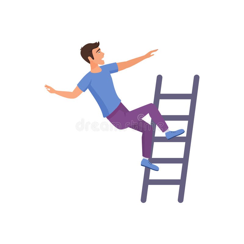 Man Falling Ladder Stock Illustrations – 532 Man Falling Ladder Stock ...