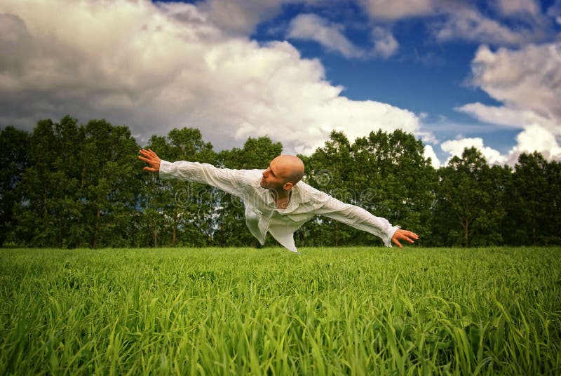 Flying to freedom stock image. Image of attractive, fitness - 5079749